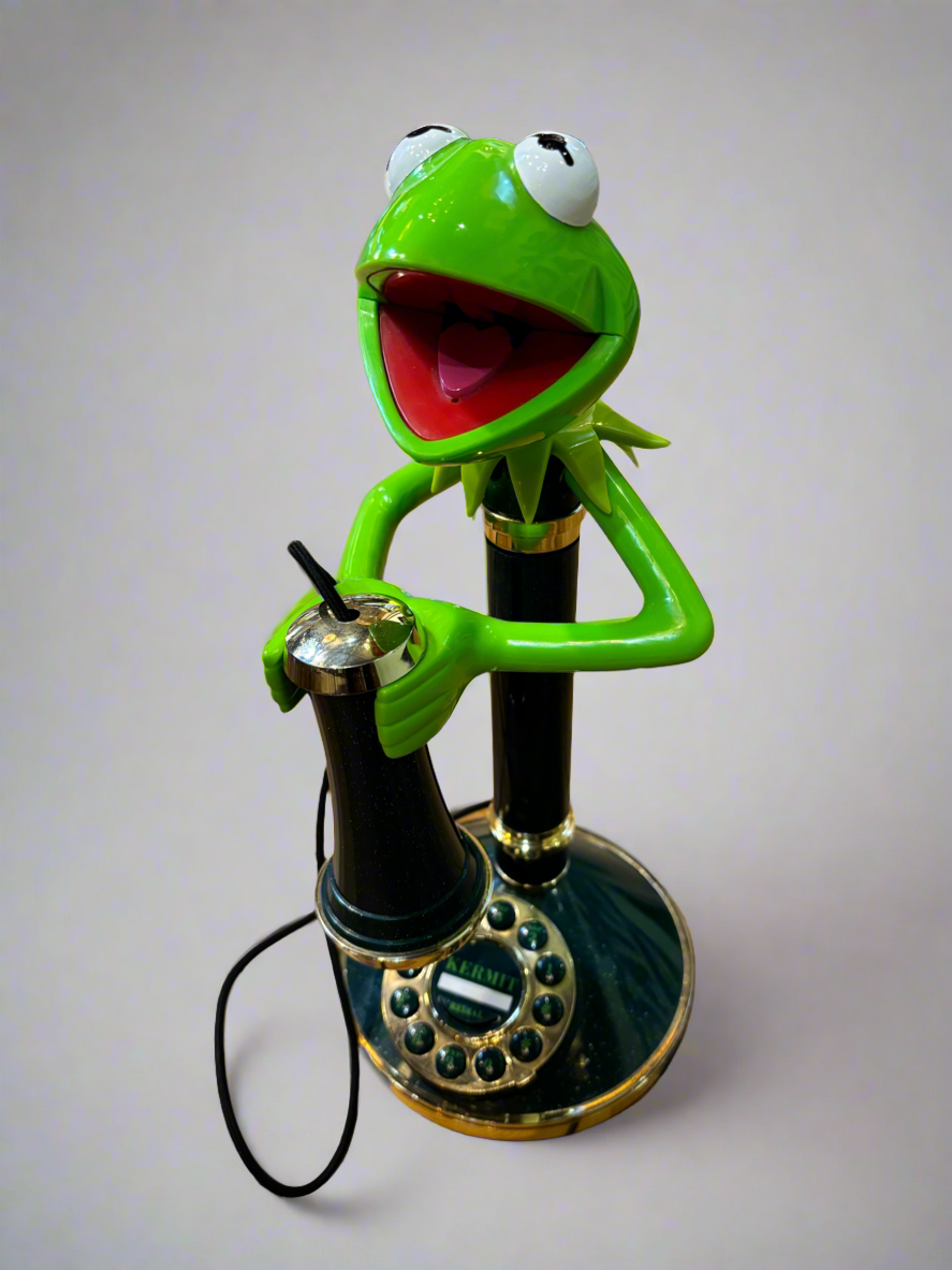 Rare Vintage Kermit The Frog Phone Muppet Sesame Street Collectible Te ...