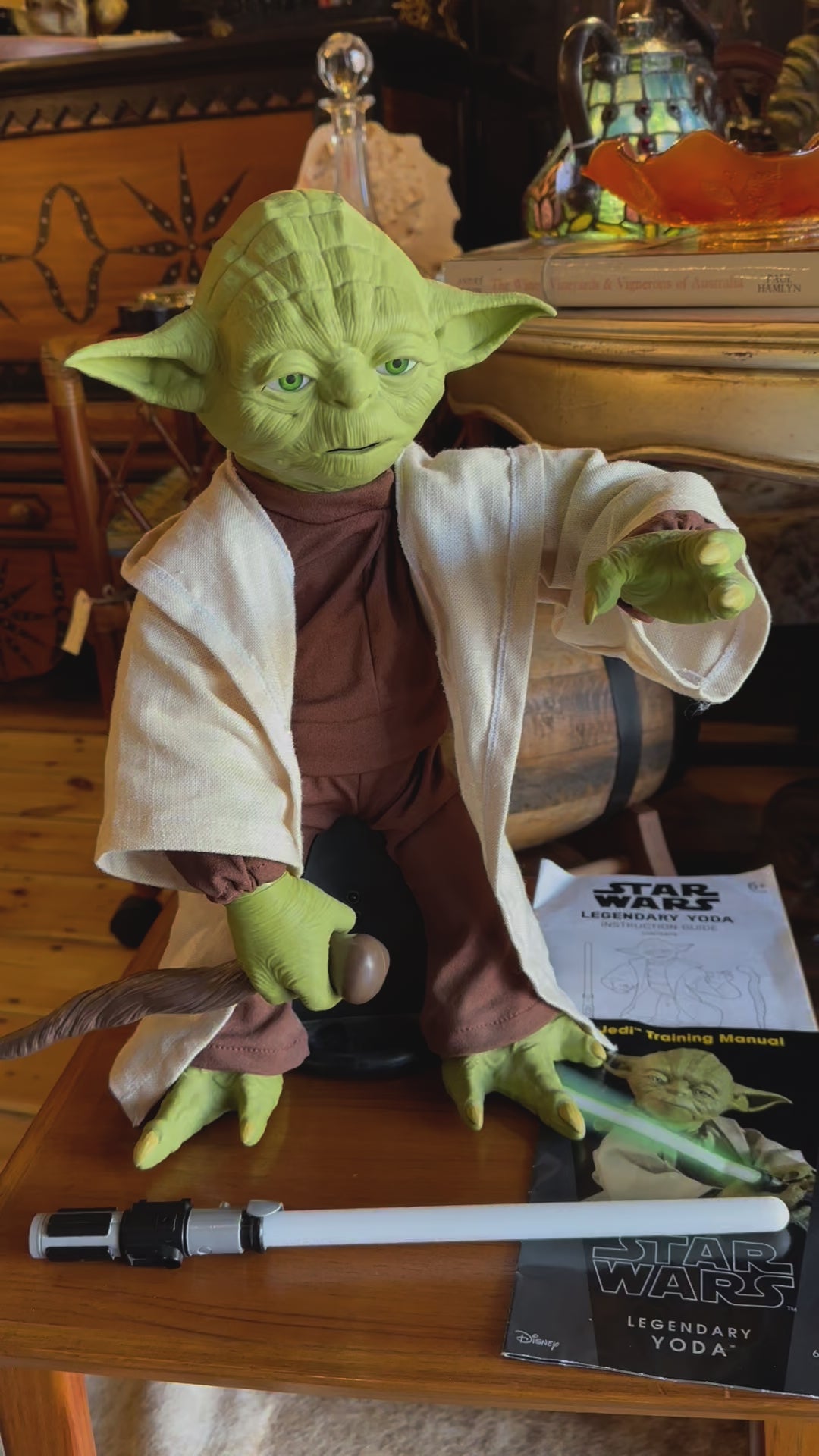 Star Wars Legendary Jedi Master Yoda Action Figure, Interactive Traine ...